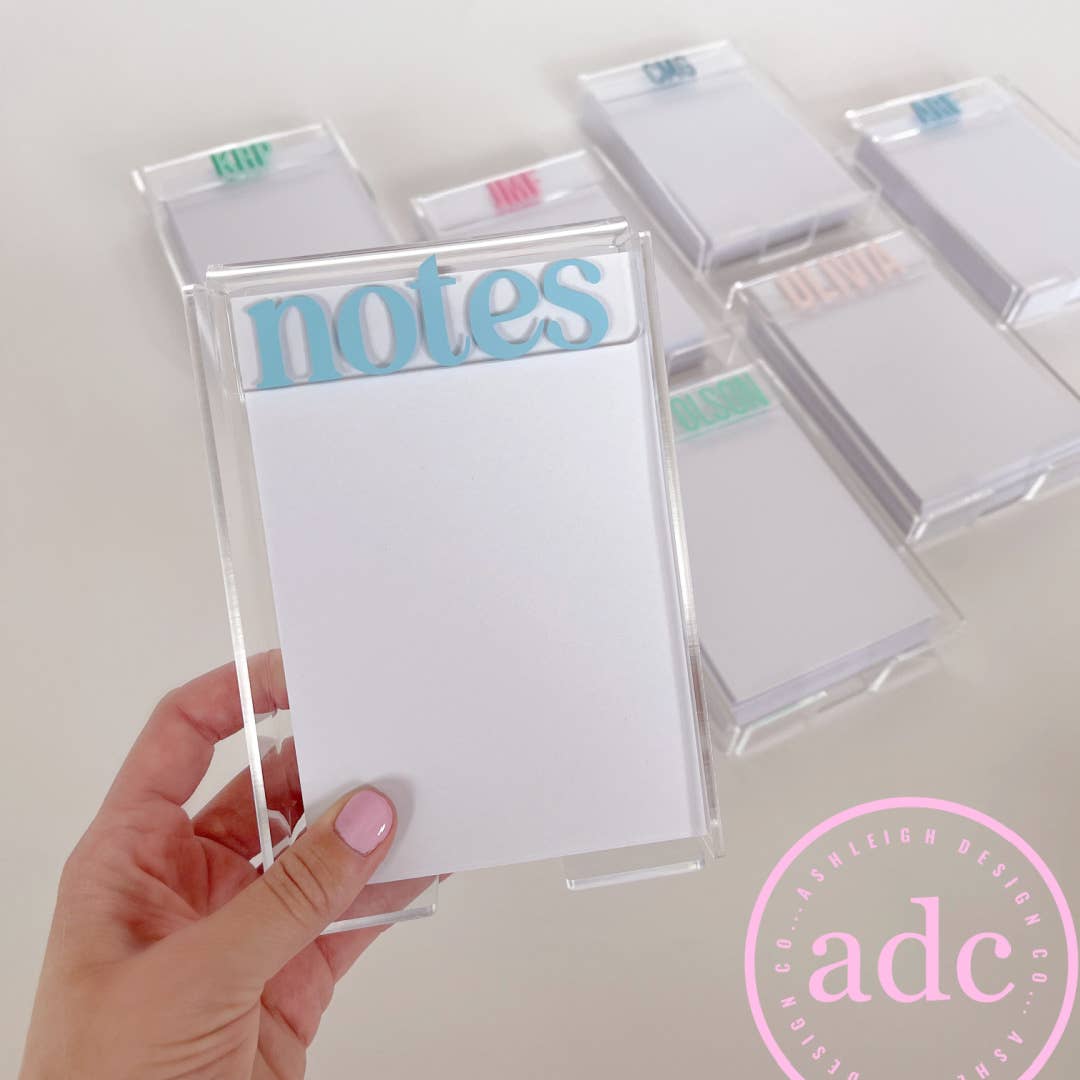 Acrylic Notepad - NOTES – LetterLoop